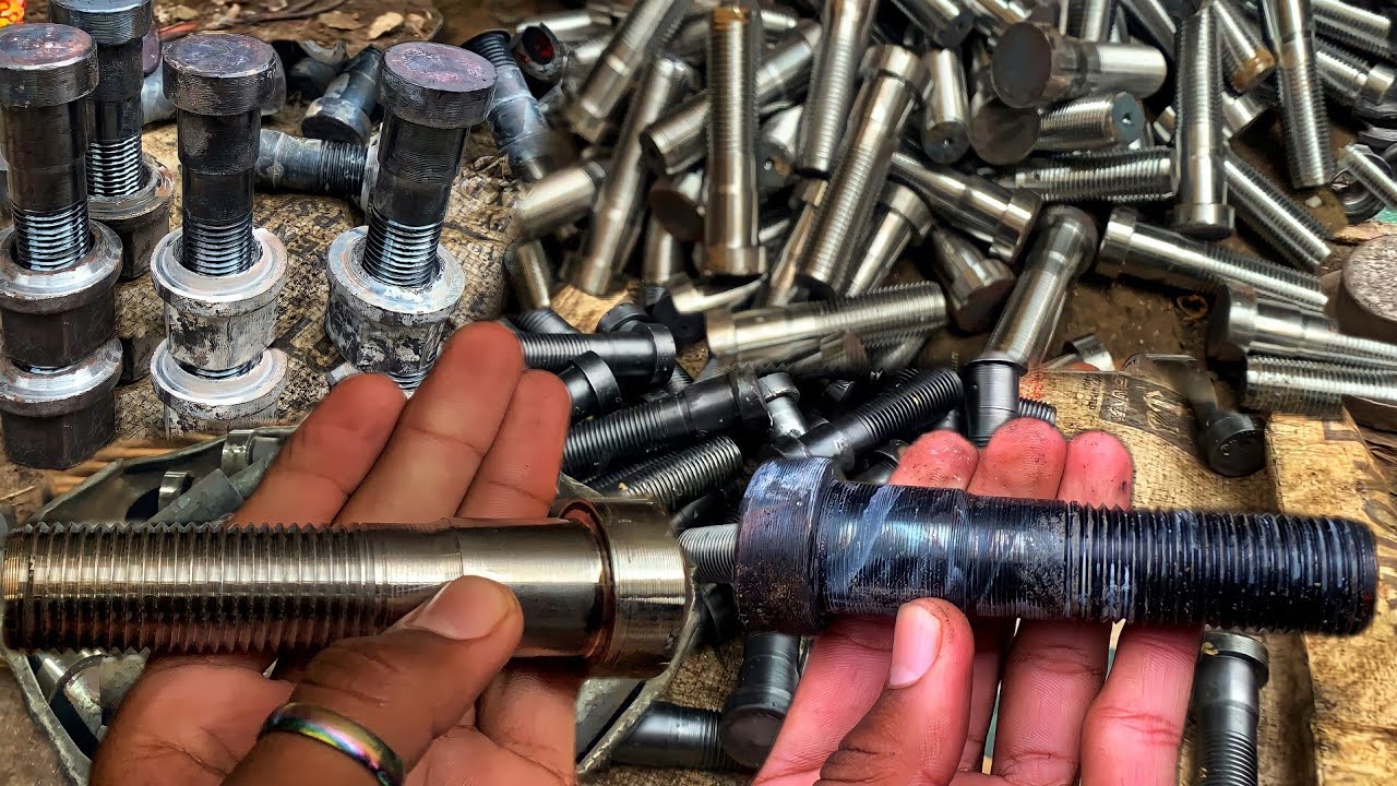 How Raw Steel Is Transformed Into Wheel Studs || Bolt Nut Manufacturing ...