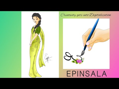 Elsa's Stunning Transformation | Elsa in Saree - YouTube