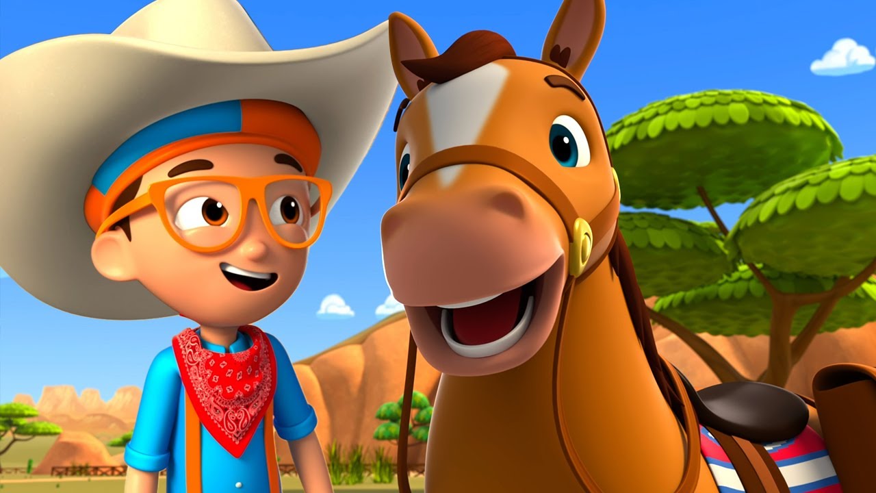 Blippi the Cowboy!! @BlippiWonders Educational Cartoons for Kids ...
