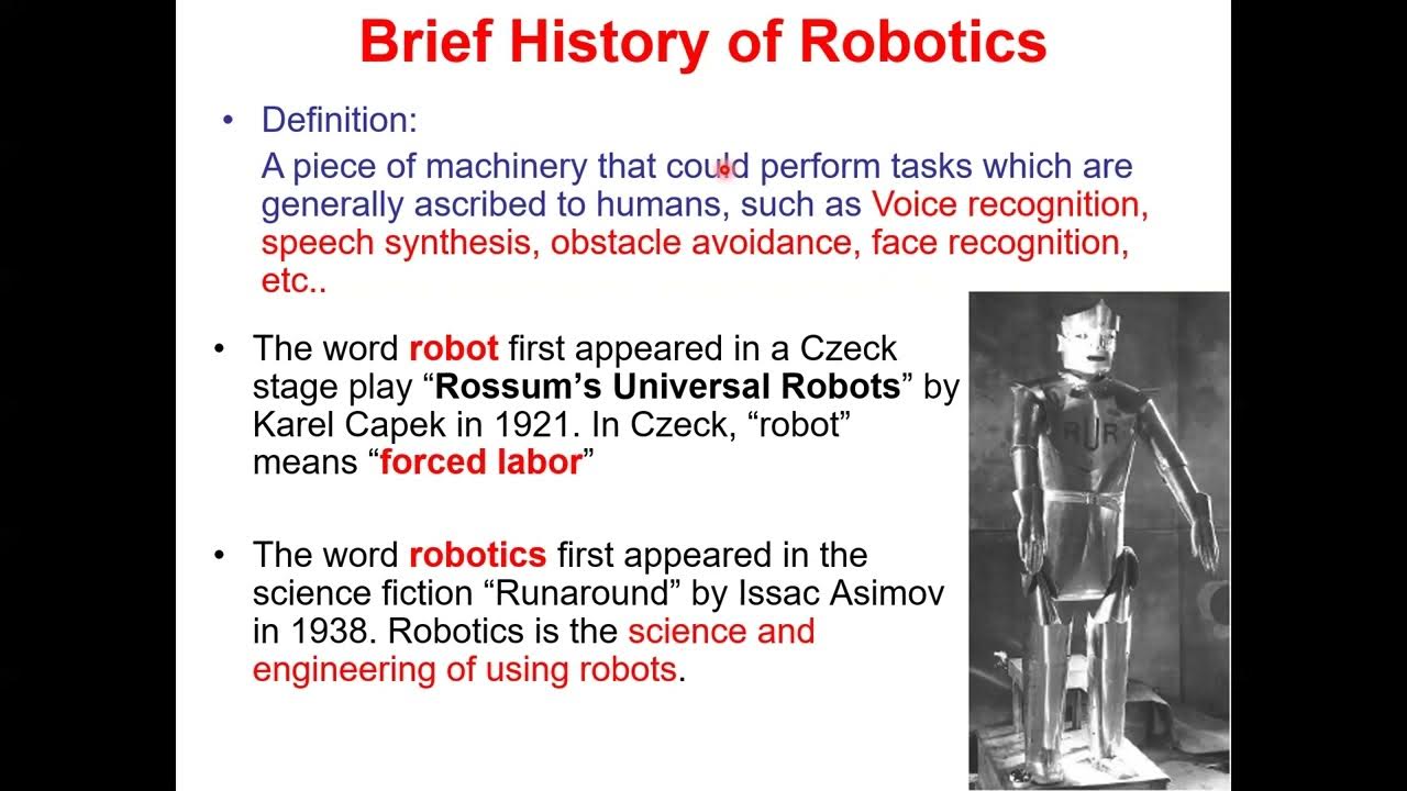 Lec 1a Introduction to Robotics - YouTube