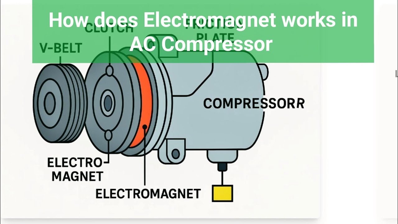 How does Electromagnet works in AC Compressor - YouTube