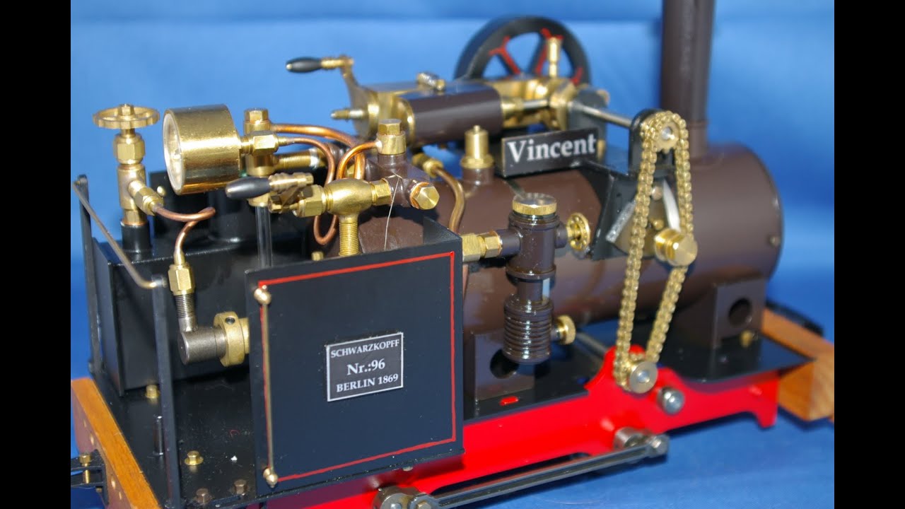 Regner Vincent Live Steam Locomotive in Full Live Steam - YouTube