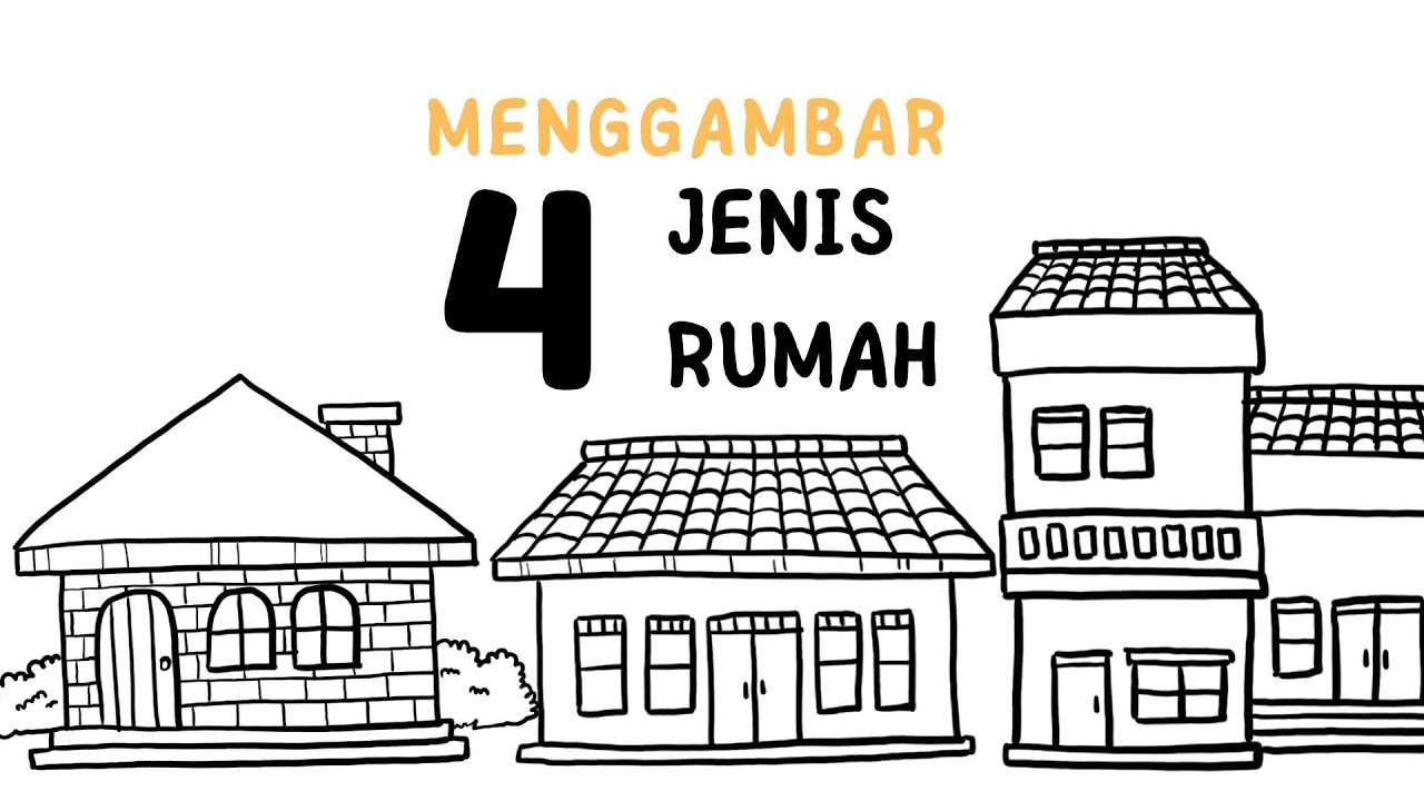 Cara Mudah Menggambar Rumah Untuk Pemula How To Draw House Easy Step