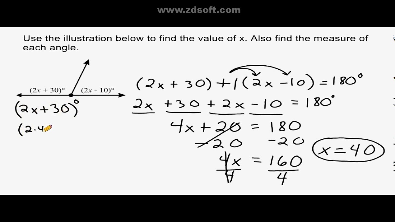2solving problems using angle relationships - YouTube
