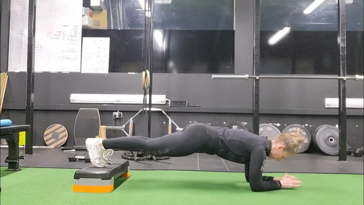 Feet Elevated Plank Marches - YouTube