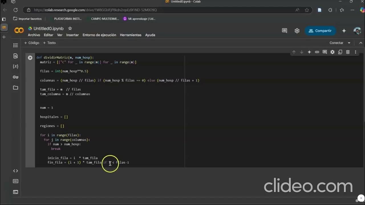 Código en Python para la ubicación de hospitales equitativamente en una ...