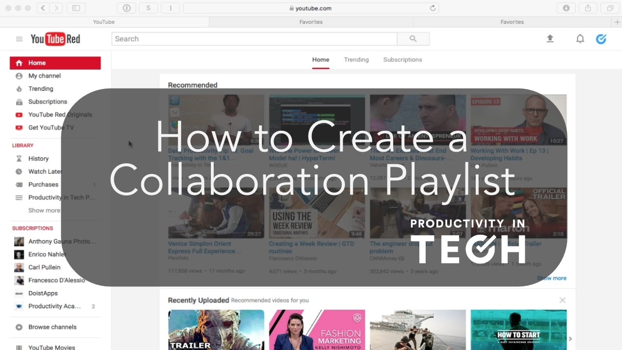 Create a Collaboration Playlist - YouTube