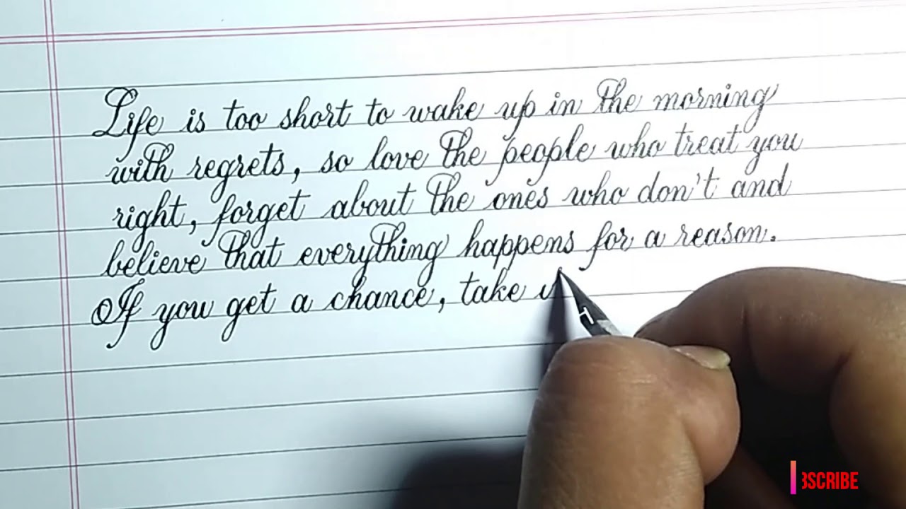 General Handwriting With G Nib And Ink | - YouTube