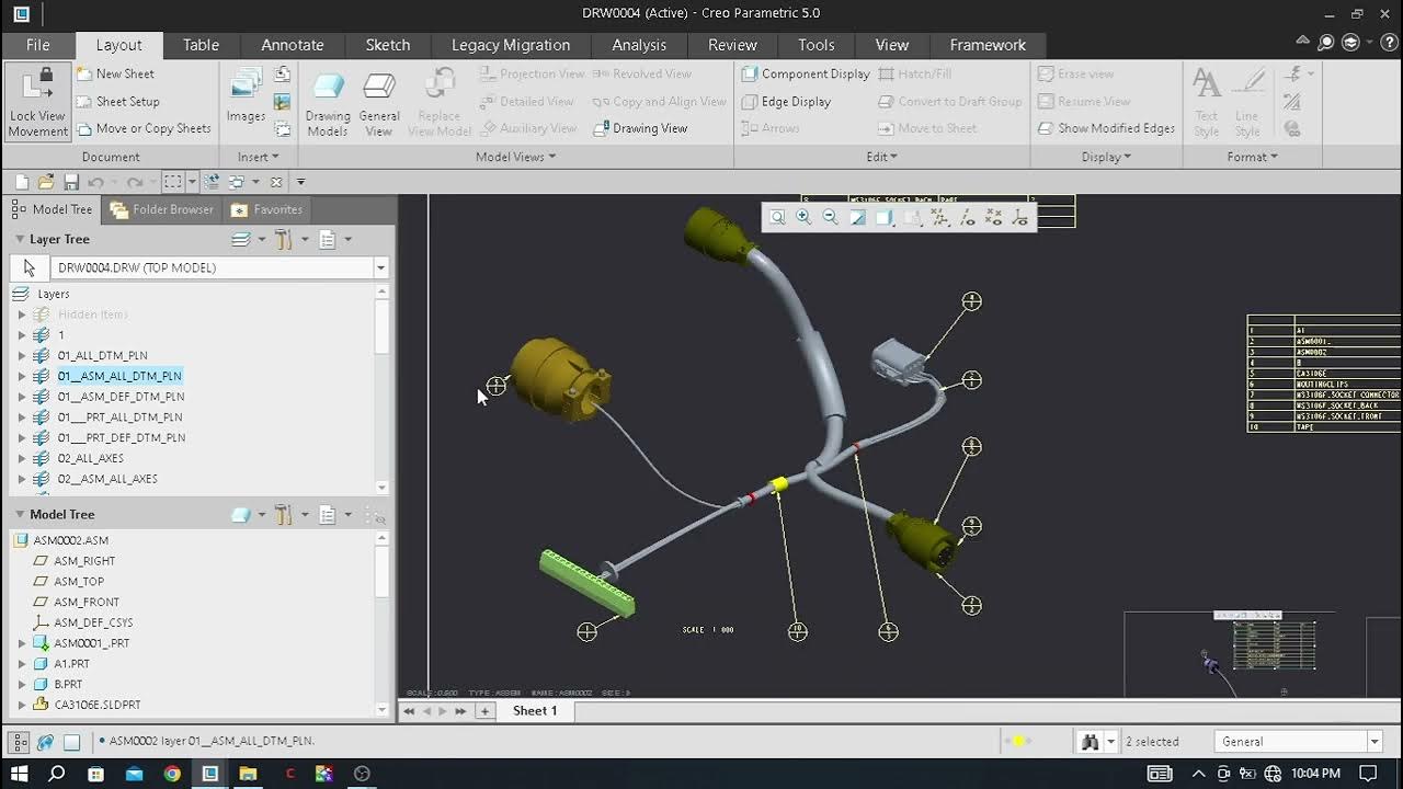 creo parametric training how to create layer in creo drawing #creo #creotutorial #creoparametric ...