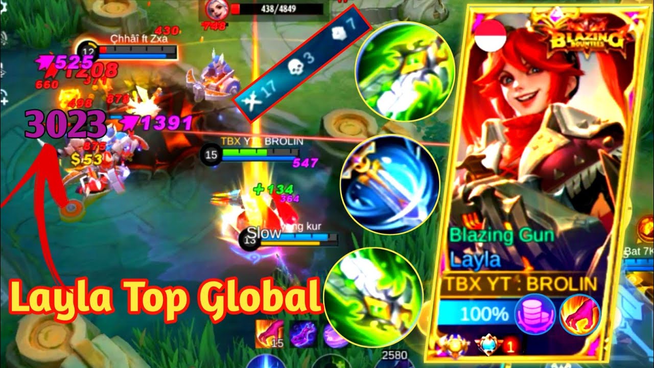 Layla Gameplay Jungler Hyper Blazing Gun - Layla Top 1 Global ~ MLBB ...
