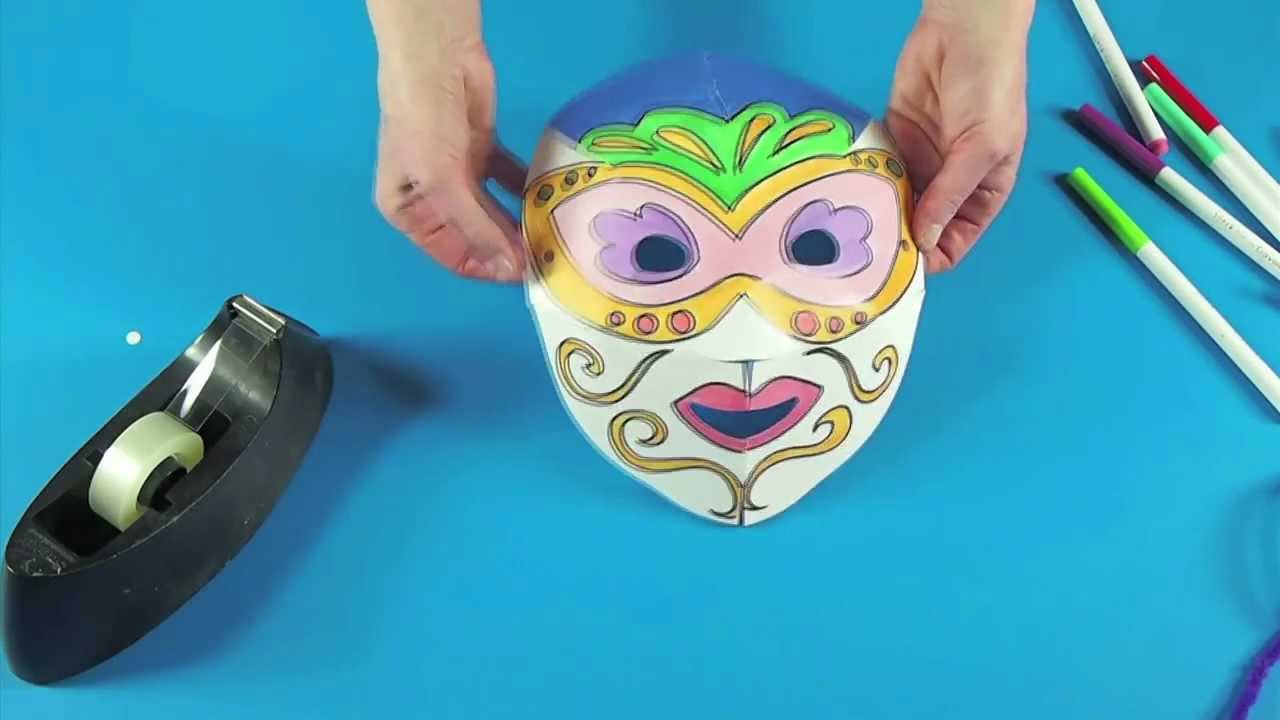 ROYLCO R52076 Fold Up Fun Masks - YouTube