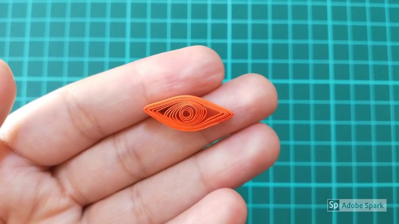 Paper quilling marquise shape - YouTube