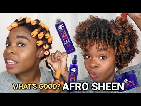 PERM ROD SET using the *NEW* AFRO SHEEN ON TYPE 4 NATURAL HAIR | TAM ...
