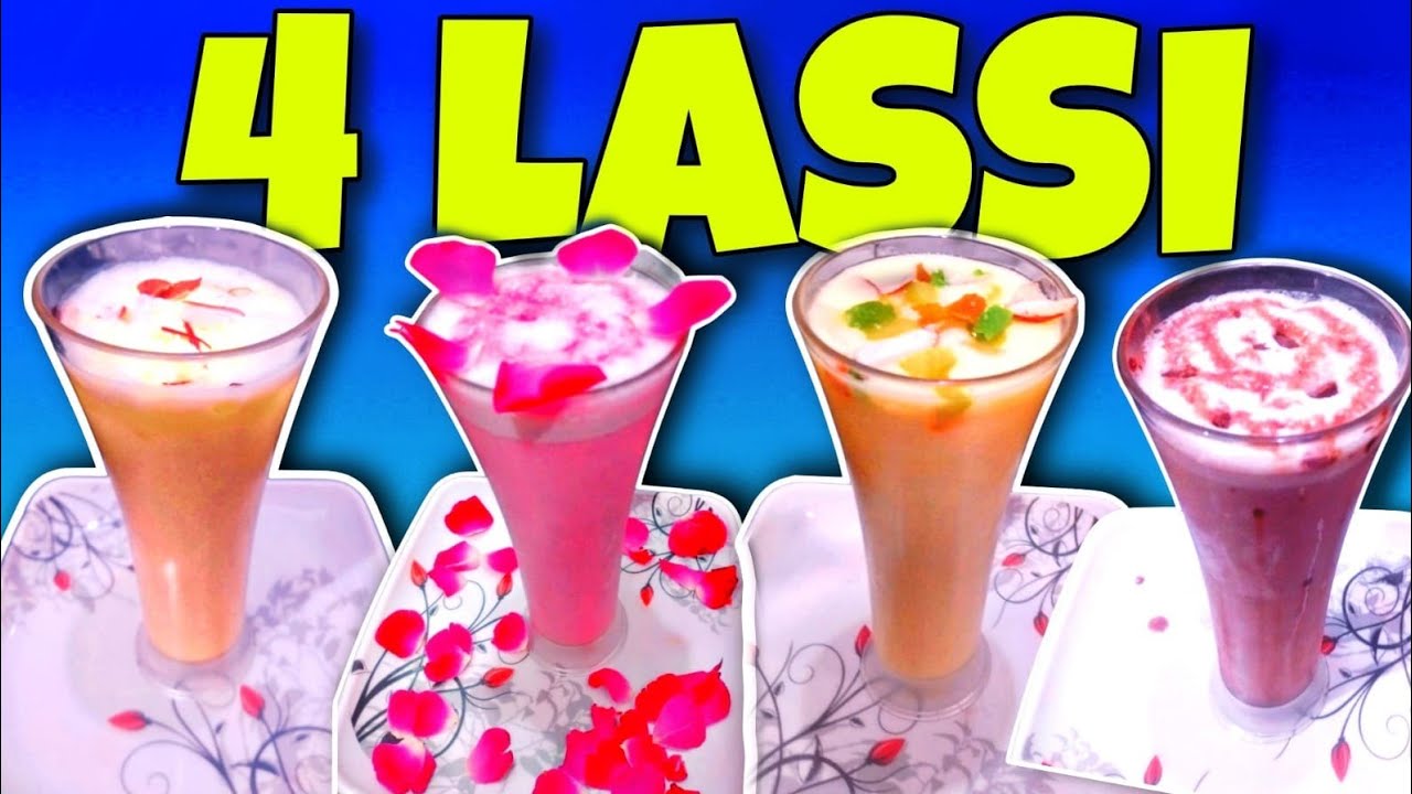 LASSI 4 WAYS WITH HOMEMADE MALAI DAHI . - YouTube