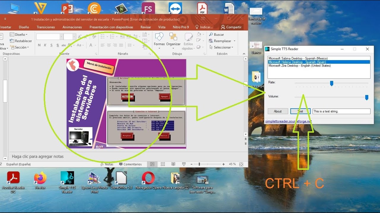 Software para leer texto “Simple TTS Reader” - YouTube