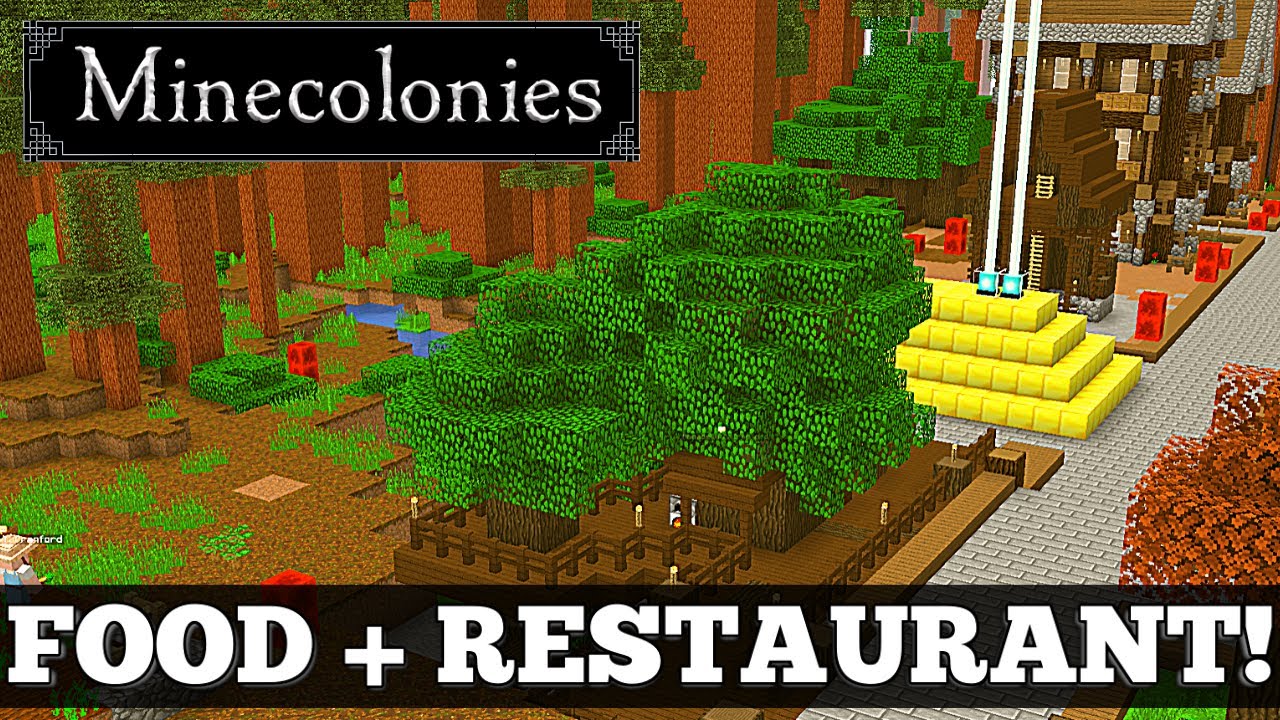 Minecolonies Food and Restaurant! Let's Play! #8 - YouTube