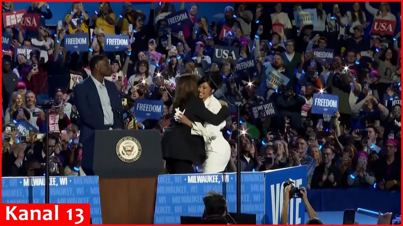 Cardi B speaks at Kamala Harris rally in Milwaukee - YouTube