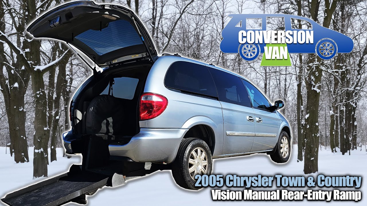 WHEELCHAIR CONVERSION VAN - 2005 Chrysler Town & Country Vision Manual Rear-Entry - YouTube