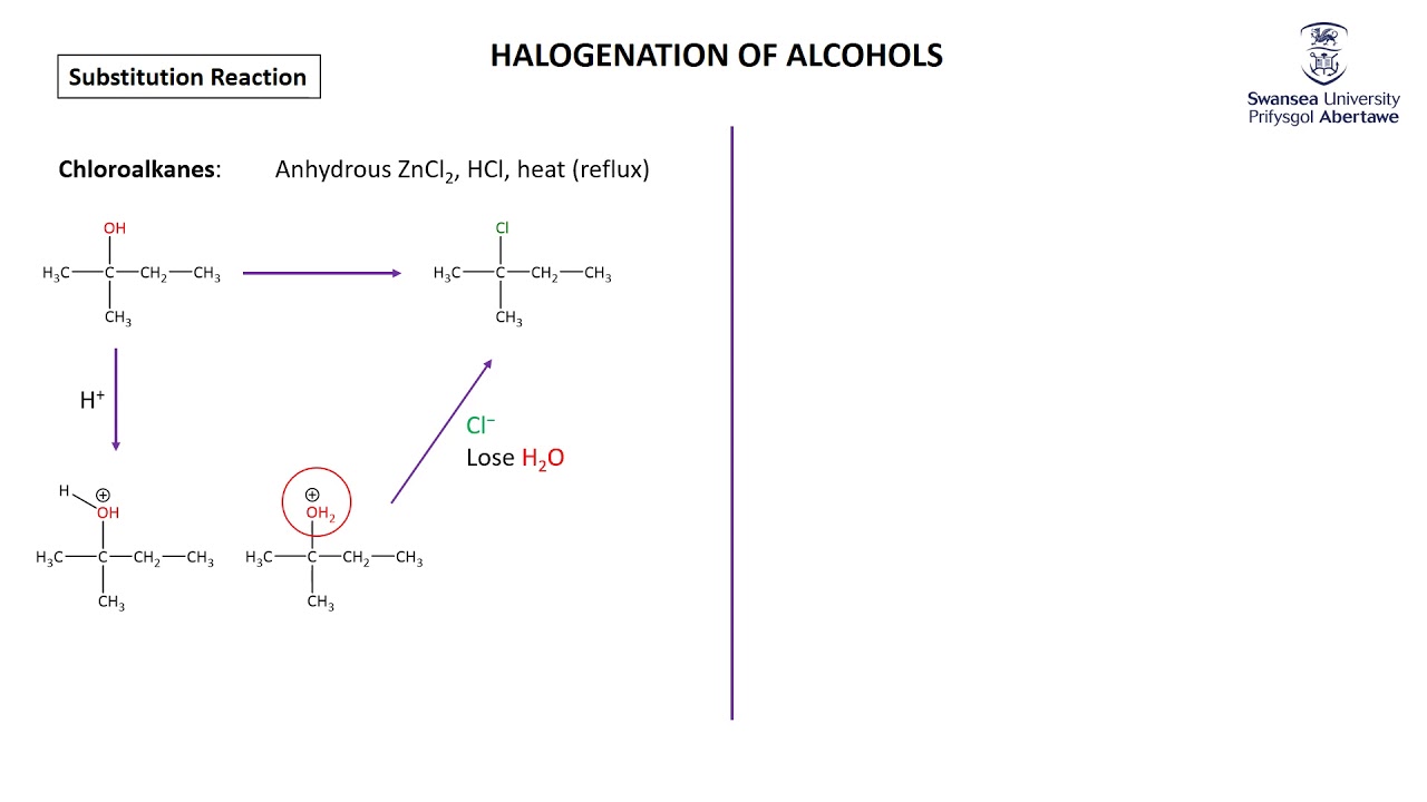 Alcohols 5 Halogenation Reactions - YouTube