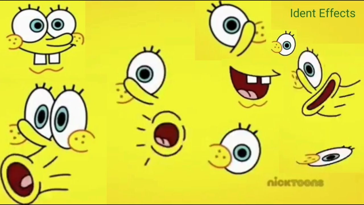 Nicktoons SpongeBob Going Crazy Logo Ident Effects - YouTube