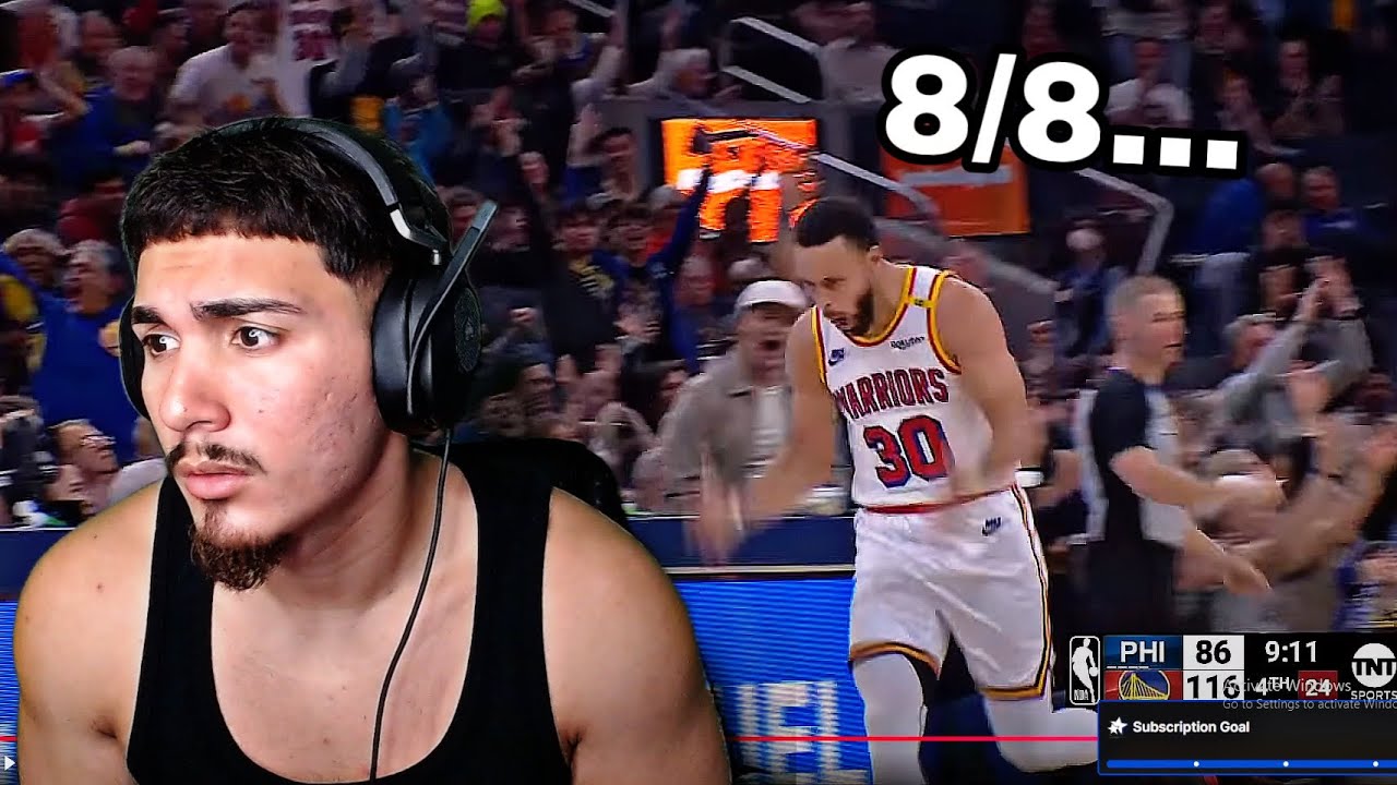 Curry Went 8/8 From 3... Warriors Hater Reacts 76ERS at WARRIORS | FULL ...