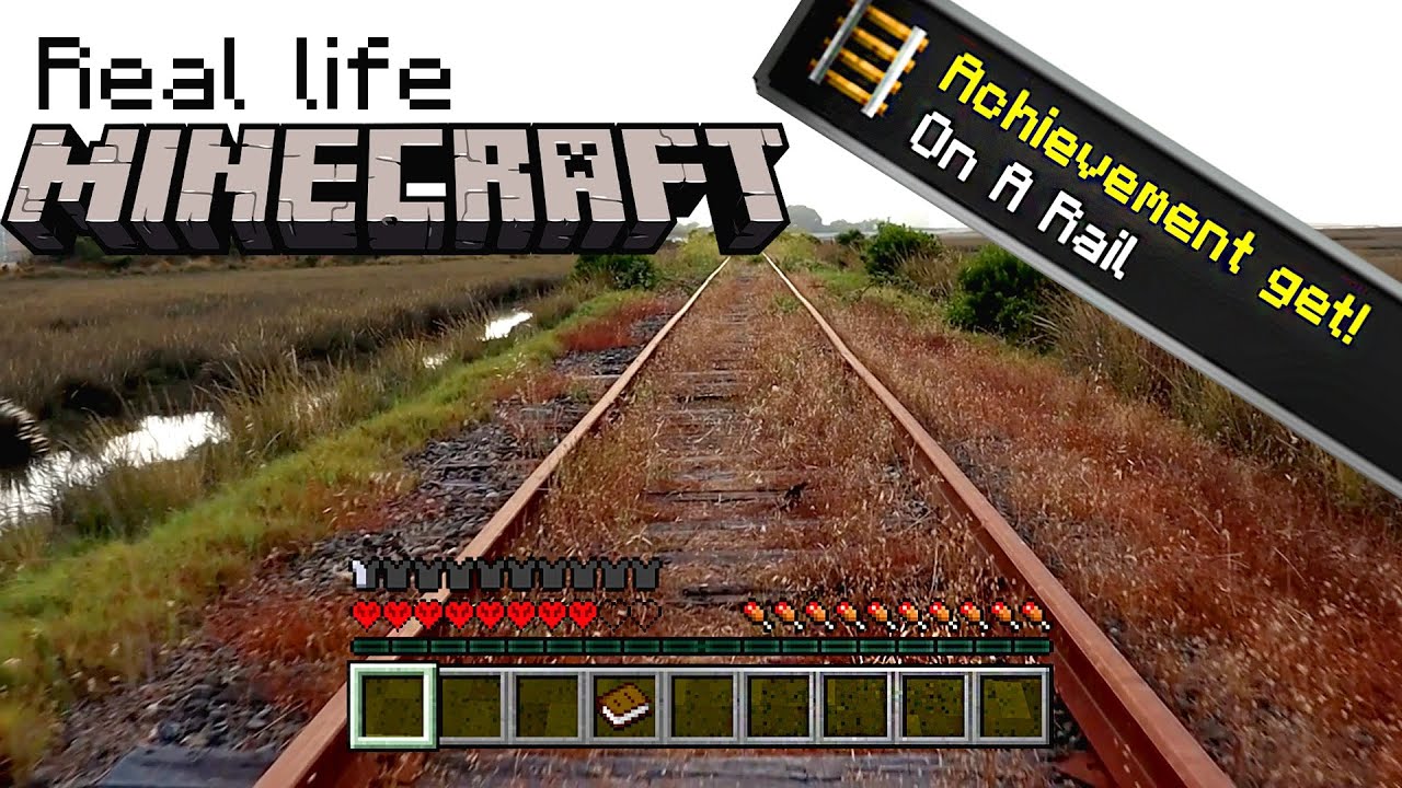 Real Life Minecraft - "On a Rail" Achievement - YouTube