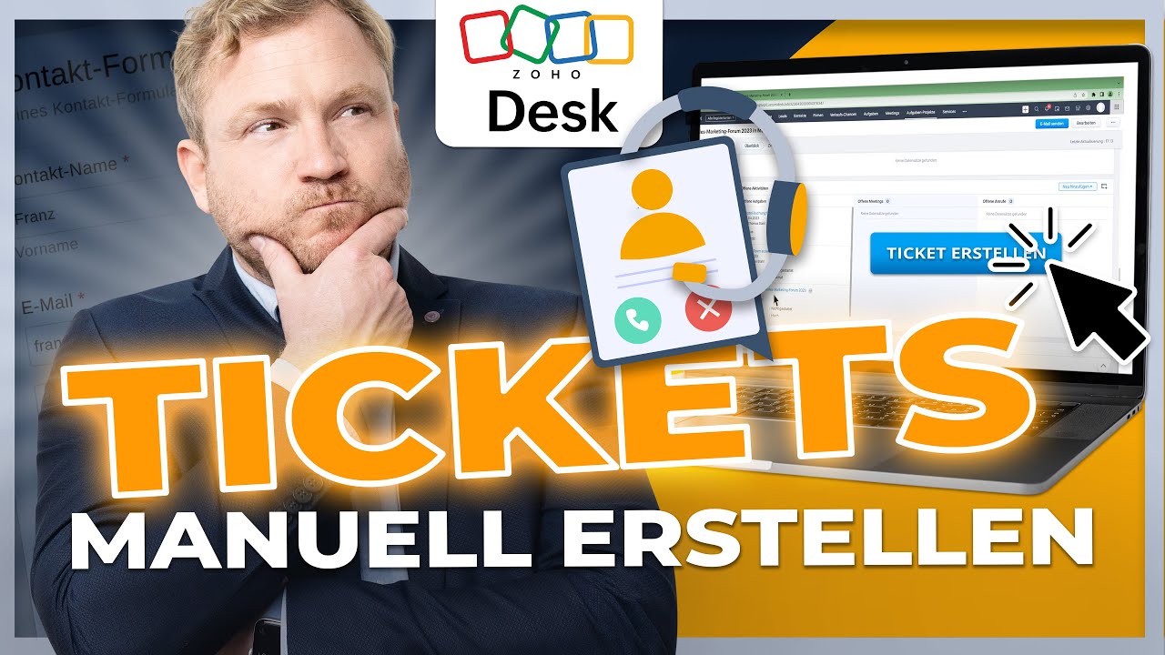 Zoho Desk: Manuell Tickets erstellen - YouTube