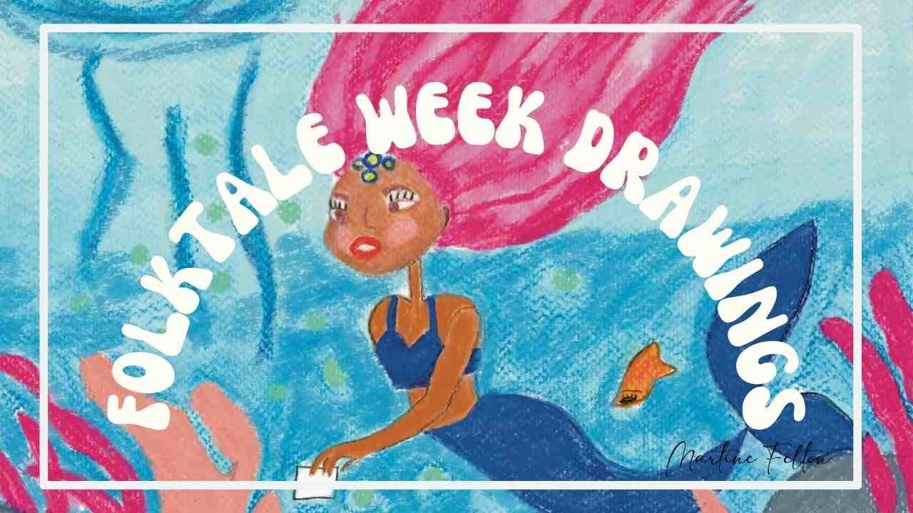 My Folktale Week Drawings - Illustration Process - Timelapse - YouTube