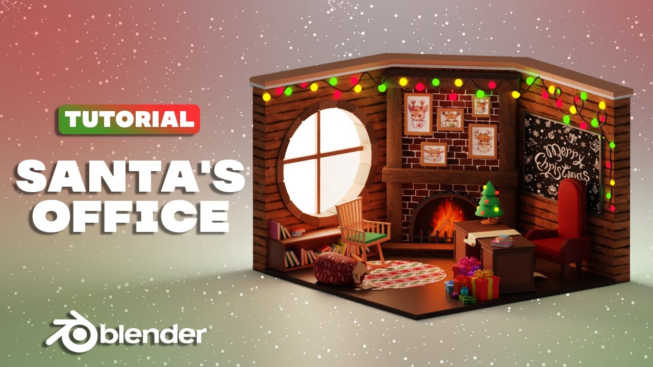 Blender 3D | Santa's Office | Tutorial for Beginners - YouTube