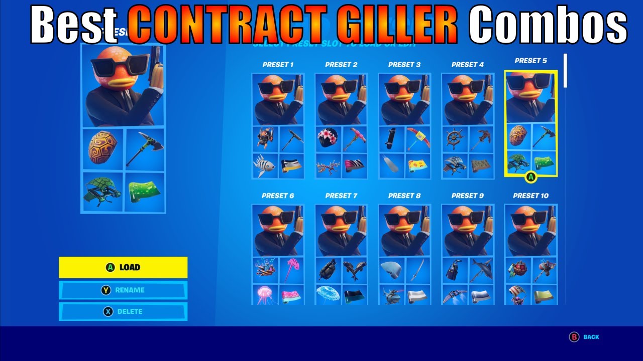 20 Best CONTRACT GILLER Skin Combos (Fortnite Battle Royale) - YouTube