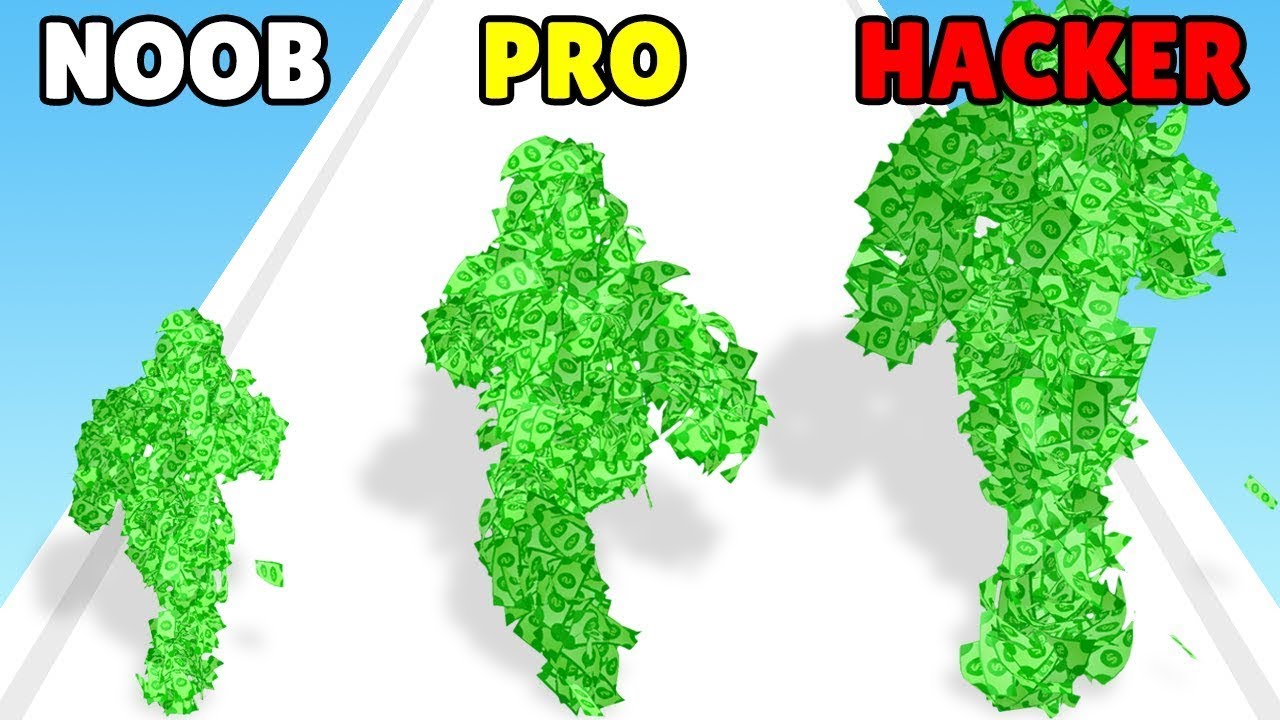 NOOB vs PRO vs HACKER in Level Up Money 3D - YouTube