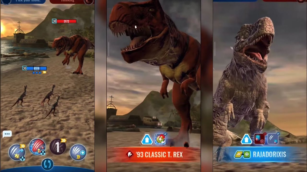 Classic 93' T. REX spotted in Shores 🦖 | PVP Battles | Jurassic World ...