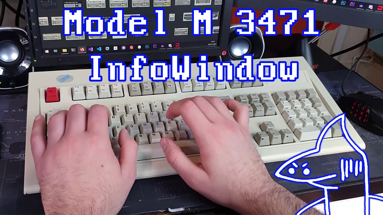 Typing Demo - 1995 IBM Model M for IBM 3471 (Terminal Keyboard) - YouTube