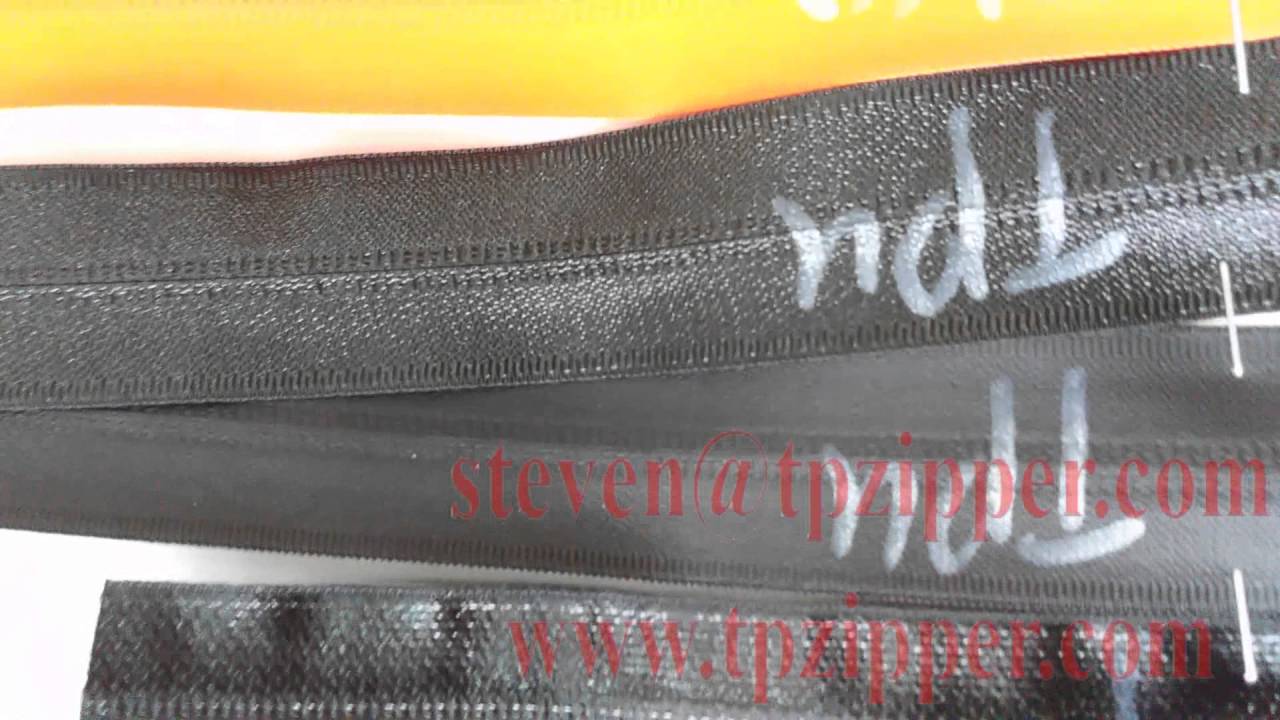 TP TPU coated waterproof zipper PVC coated waterproof zippers for sale ...