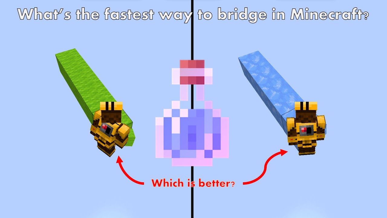 What's the fastest way to bridge in Minecraft 1.20.4? - YouTube