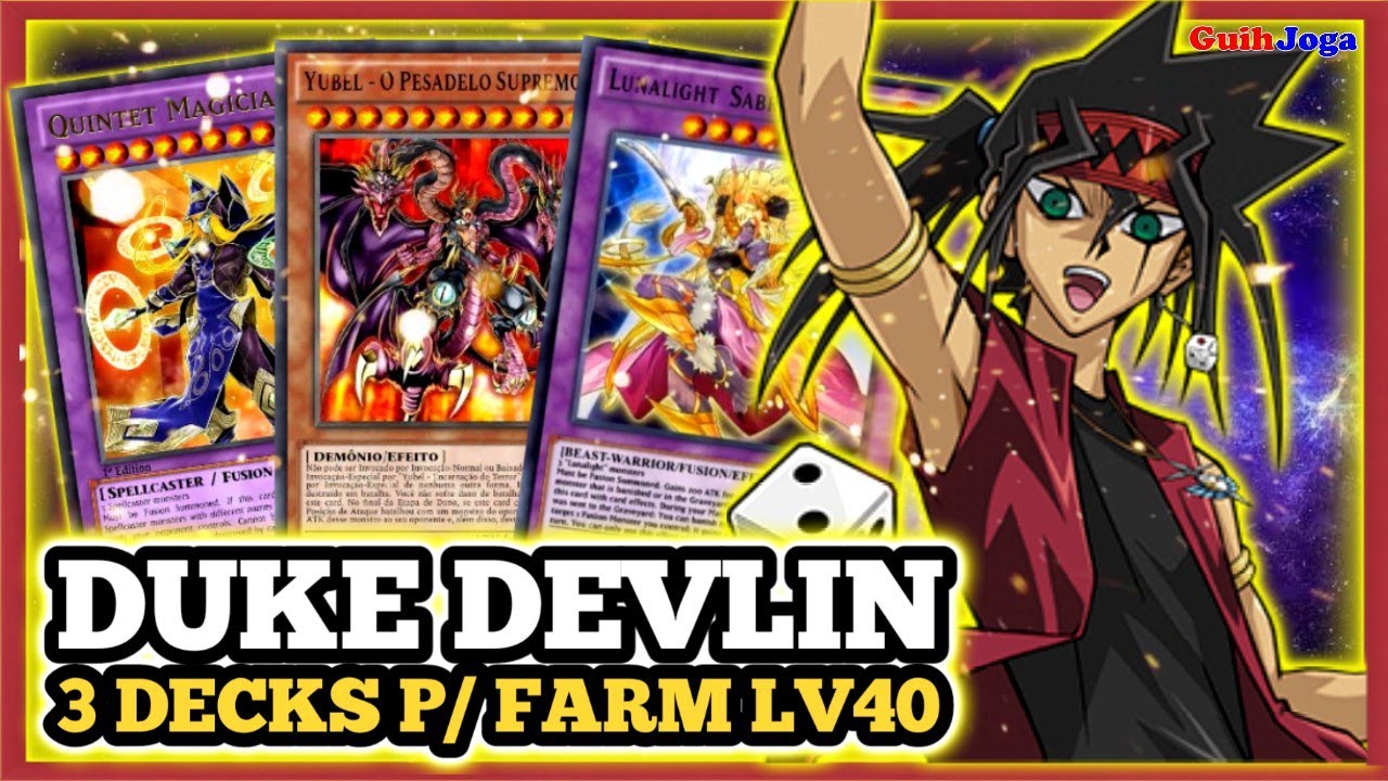 Yu-Gi-Oh Duel Links: 3 Decks para Farm Duke Devlin Lv40 - YouTube