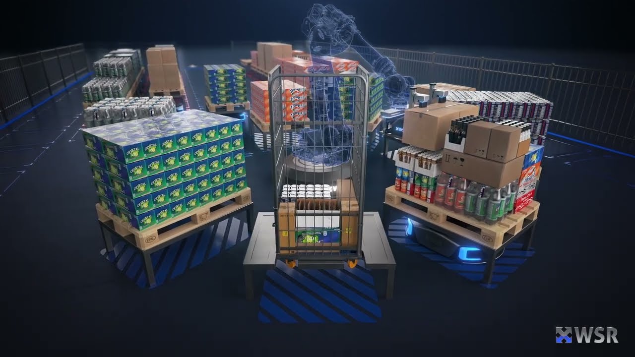 Mixed Palletizing by WSR Robo-Pick - YouTube