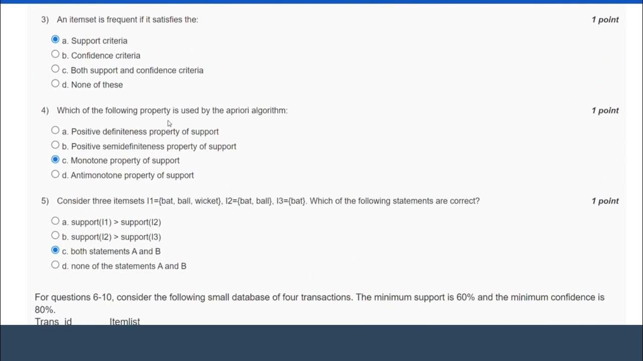 Data Mining Nptel Week 2 Assignment Answers Nptel Datamining Youtube
