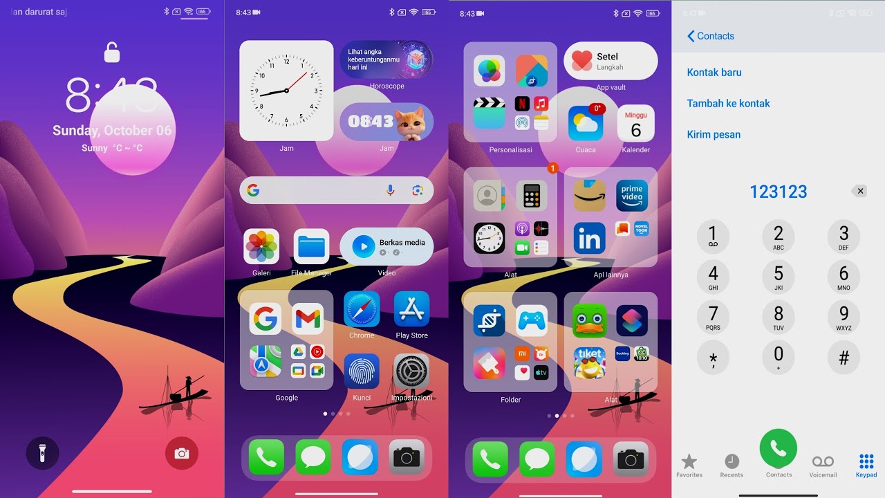Tema iPhone X Light Mode || Tema iPhone X Makin Keren Buat HP Androidmu ...