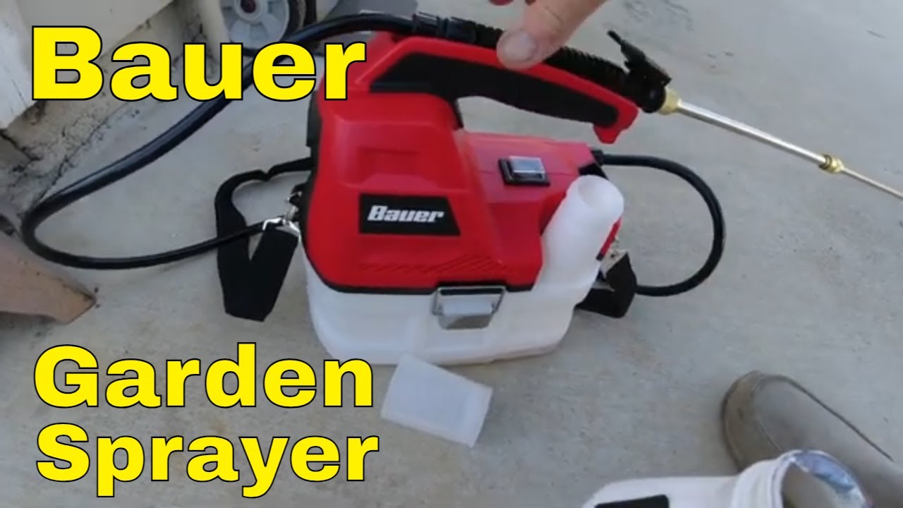 Harbor Freight Bauer cordless garden sprayer Review and demo - YouTube