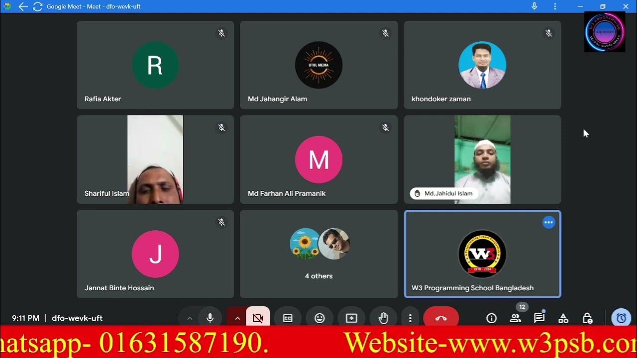Batch 012, Meeting, 100% Free Web Design Course By Programmer Elias Hossain. - YouTube