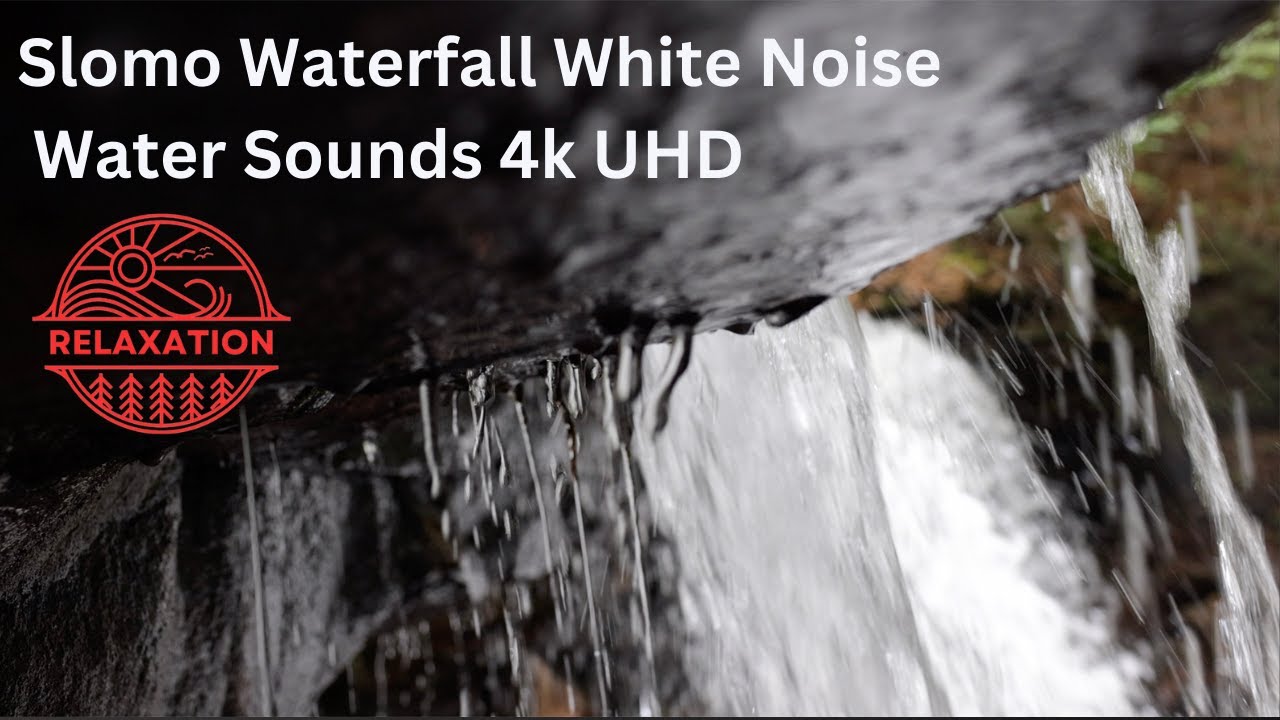 Relaxing Waterfall in slomo with water trickling - water sounds white ...