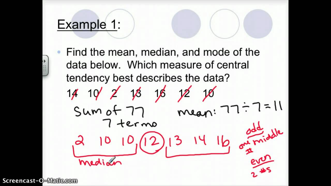 Lesson 1.6: Mean, Median, Mode - YouTube
