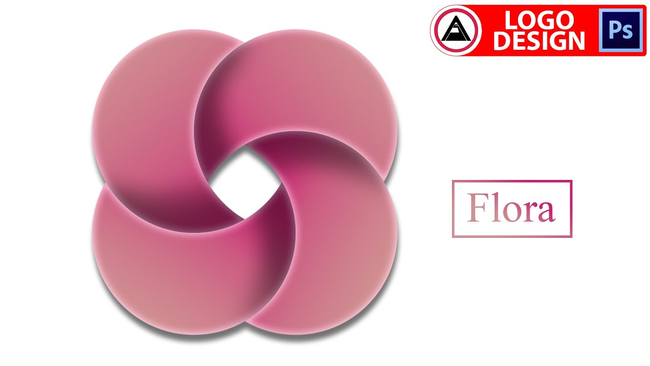 Floral LOGO Design Photoshop tutorials for beginners 2020 Free, Flower ...