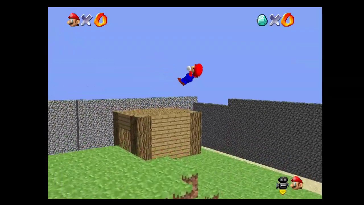 Hmmm... So I decided to make a SM64 ROM hack with a Minecraft theme ...