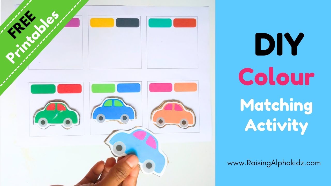 DIY Colour Matching Activity For Kids - Free Printables - YouTube