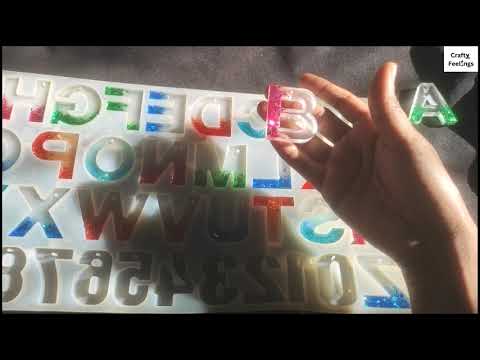 Resin A to Z Glitter Keychains 🌈 | Complete Alphabet Keychain Ideas | DIY Resin Art