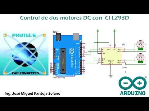 SIMULACIÓN 4.2 PROTEUS ARDUINO Control de dos motores DC con CI L293 ...