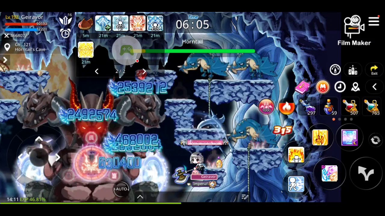 Maplestory M - Aran Chaos Horntail, Zakum solo - YouTube
