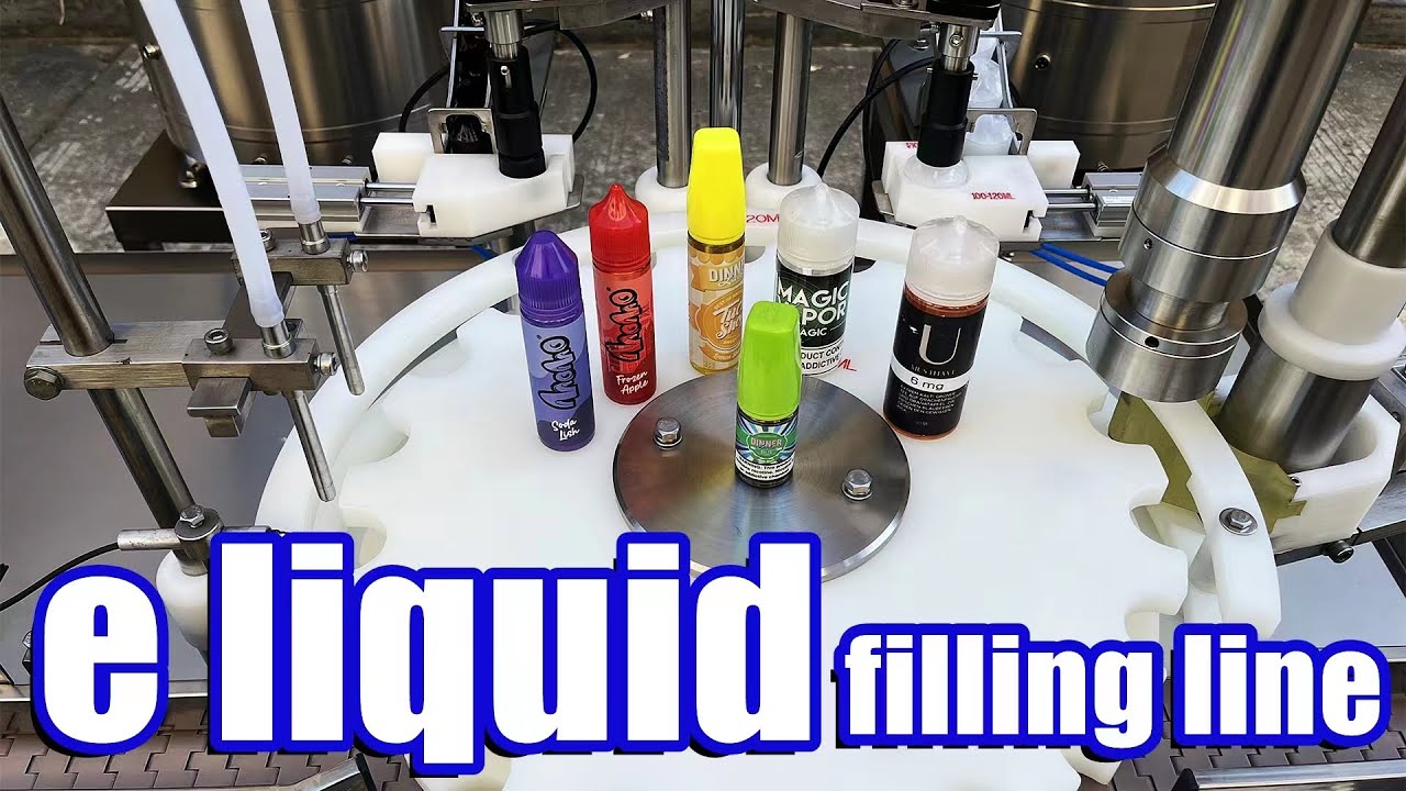 e liquid filling line丨Automatic vape eliquid oil filling capping ...